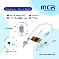 China Disposable Closed Suction Catheter Single Lumen 72H 10Fr-16Fr Double Swivel Elbow Push Switch for sale