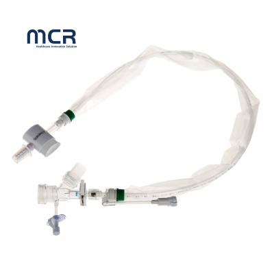 China Medical Grade Y Piece Closed Suction Catheter 72H 60cm PVC Endotracheal Suction System for sale