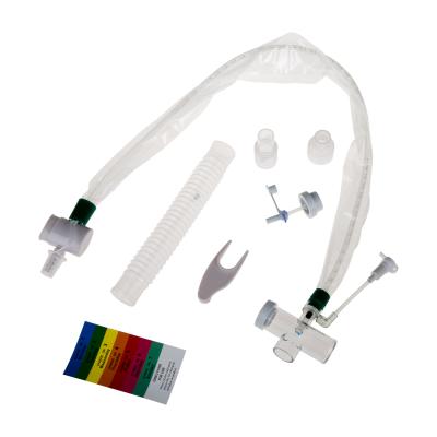 China Disposable Closed Suction System T-piece 24H with MDI Port for Tracheostomy Endotracheal Tube for sale