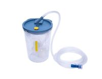 China Disposable Medical Vacuum Suction Canisters 1.5L 2L 2.5L Capacity with PVC Liners and Overflow Protection for sale
