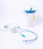 China Disposable Medical Vacuum Suction Canisters 1.5L 2L 2.5L Capacity with PVC Liners and Overflow Protection for sale