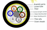 China G652D ADSS Fiber Cable All Dielectric Self Supporting Optical Aerial 24 Core Fiber Cable for sale