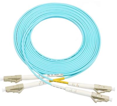 China lc lc patch cord OM3 / OM4 3Meter 10 Gigabit Multimode Duplex PVC LSZH for sale