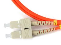 China 2.0mm 3.0mm Fiber Optic Patch Cord OM2 SC LC Duplex Multimode 50/125 LSZH PVC for sale