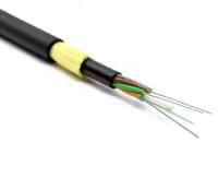 China long distance fiber optic cable Single Sheathed 4 Core ADSS Span 100M Overhead for sale