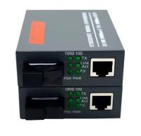 China Gigabit Optical Fiber Transceiver 20KM 1310nm 1550nm HTB-GS-03A/B Single Mode Single Fibers for sale