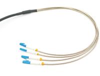 China Armoured Fiber Optic Patch Cord LC 4 Cores SM Armored Uniboot Outdoor for sale