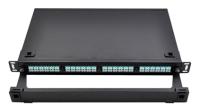 China MPO LC Fiber Optic Patch Panel , Optical Fiber Distribution Panel 1U IEC for sale