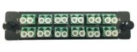 China 6 Port LC MM Fiber Optic Patch Panel Aqua For Telecommunication for sale