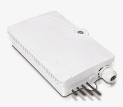 China 4 Cores Fiber Optic Distribution Box 4 Outlet 1 Entry Box For Drop Cable for sale
