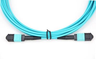 China 10G Fiber Optic Cable LSZH Material MPO 8 Core Female Multimode OM3 Trunk Fiber for sale