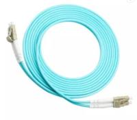 China Aqua Multimode Fiber Patch Cord , LC LC Duplex Patch Cord OM3 for sale