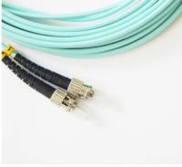 China 2M ST To ST Multimode Fiber Patch Cable AQUA Color For FTTH for sale