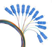 China 12 Cores 1M Optical Fiber Pigtail SC/UPC For Telecommunication for sale