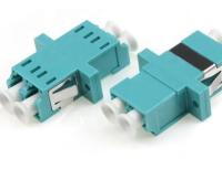 China Lc To Lc Fiber Adapter OM3 Symmetry Type Plastic UPC APC LC Duplex Adapter for sale