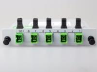 China Cassette Fiber Optic Splitter 1x4 Sc Apc Connector For PON Networks for sale