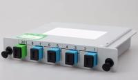 China Cassette Passive Fiber Optic Splitter 1X4 SC UPC PLC Plug In Type for sale