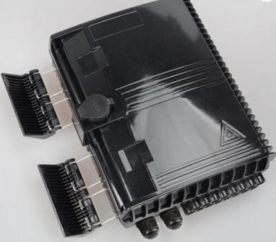 China Terminal Box 16 Core Ftth 2 Inlet,16 Outlet For Drop Cables Black Box Fiber Optic Cable for sale