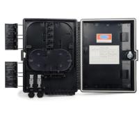 China Terminal Box 16 Core Ftth 2 Inlet,16 Outlet For Drop Cables Black Box Fiber Optic Cable for sale