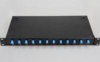 China 19'' 1u fiber patch panel , FTTH Fiber Optic Distribution Panel 12 Ports for sale