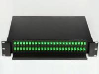 China 2U 48 Port Patch Panel , 19 Rack Mount Fiber Patch Panel Sliding Type for sale