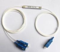 China SC UPC 1x2 PLC Fiber Optical Splitter Length 0.5M 1M G657A for sale