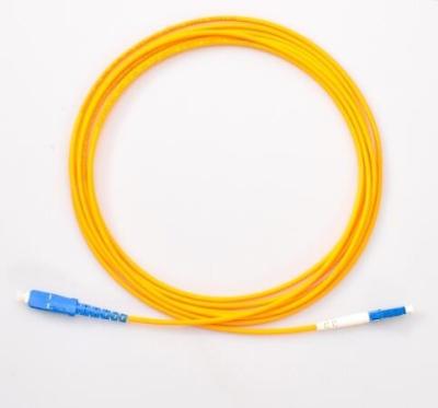 China 3m PVC LSZH Simplex Fiber Jumper SM SC UPC To LC UPC for sale