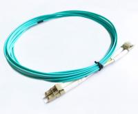 China FTTH 2mm Duplex LC UPC Fiber Optic Patch Cord MM OM3 50/125 for sale