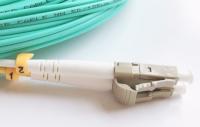 China FTTH 2mm Duplex LC UPC Fiber Optic Patch Cord MM OM3 50/125 for sale