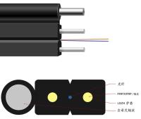 China FTTH FRP Outdoor Self Supporting Cable 2c GJYXFCH LSZH Sheath for sale