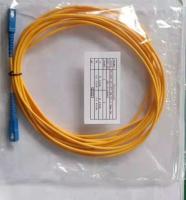 China 5m PVC Fiber Optic Patch Cord Simplex Singlemode SC UPC 3.0mm Diameter for sale