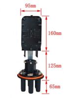 China 6 Ports Optical Fiber Cable Joint Closure 24F 48F 72F 96F PP PC ABS Material Black Color for sale