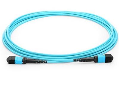 China 10g Fiber Optic Cable LSZH Material MPO 8 Core Female Multimode OM3 Trunk Fiber for sale