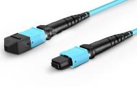 China 10g Fiber Optic Cable LSZH Material MPO 8 Core Female Multimode OM3 Trunk Fiber for sale