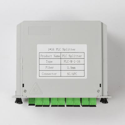 China Low PDL Compact SC APC PLC Splitter 1x16 0.9mm Fiber High Reliability for sale
