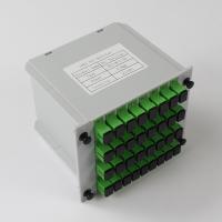 China 1X32 Fiber PLC Splitter SC APC Connector 1310nm RL 55db Fiber 0.9mm for sale