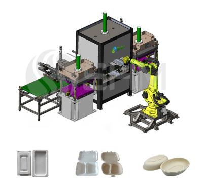 China Industrial Pulp Thermoforming Machine Wet Pressing Pulp Molding Equipment for sale