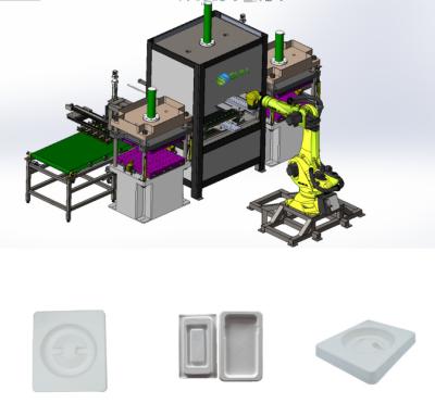 China Biodegradable Automatic Bagasse Pulp Plate Making Machine Paper Pulp Machinery for sale