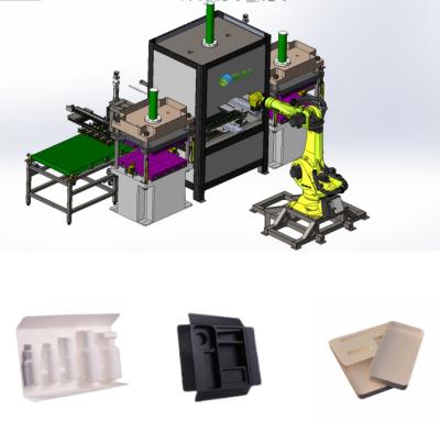 China Compostable Clamshell Bowl Plate Bagasse Pulp Molding Machine Customized Designs for sale