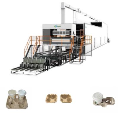 China Disposable Paper Coffee Cup Tray Machine Rotary Pulp Molding Machine for sale