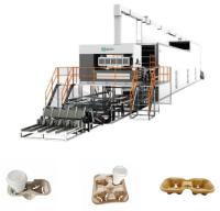 China Stable Coffee Cup Tray Machine Fast Rotary Paper Pulp Tray Making Machine for sale