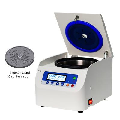 China High Speed 16500rpm Microhematocrit Centrifuge with Max RCF 19480xg and 24 Capillary Capacity for Laboratory Use for sale