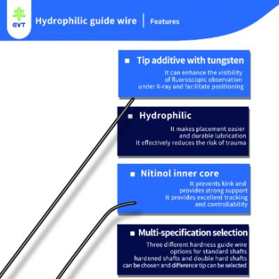 China Medical Hydrophilic Guidewire Angled Radiopaque Tips Lubricious Coating Customization for sale