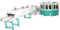 China 55pcs/min CNC Glass Bottle 6-Color IR+UV Screen Printing Machine for sale