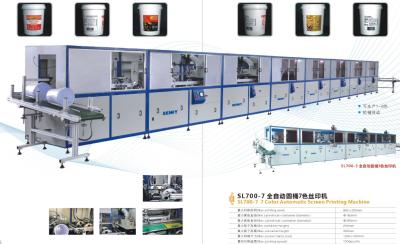 China 7-20L 18 pcs/Min 1-7 color plastic Round Bucket UV Screen Printing Machine for sale