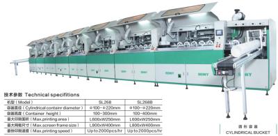 China 1-12 color 2000pcs/min automatic plastic bucket screen printing machine for sale