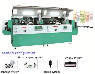 China 1-8 Colors  Automatic Linear UV Printing Machine For Plastic 85 Pcs/Min for sale