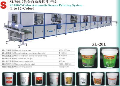 China 8 Stations 2000pcs/Hr Fully Automatic Screen Printing Machine For Buckets for sale