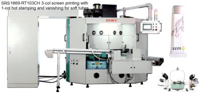 China SRS1669 6 color Servo-drive auto soft tube screen printing machine up to 70pcs/min for sale