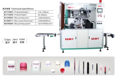 China 1 Color 5000pcs/Hour Fully Automatic Screen Printing Machine 250x150mm for sale